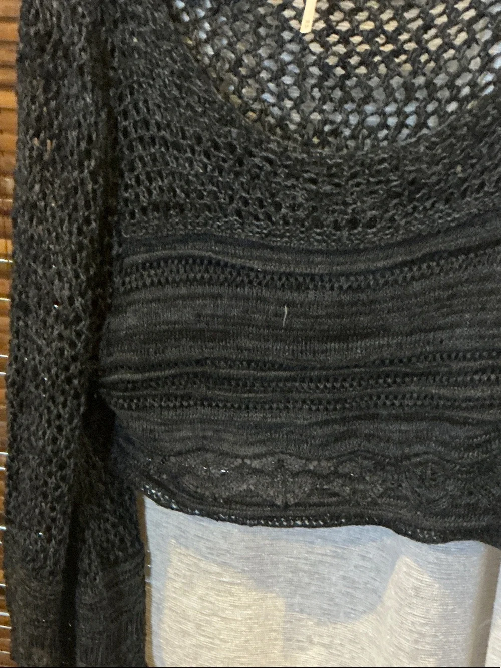 Free People | Sweaters | Free People Black Open Crochet Knit Top | Poshmark